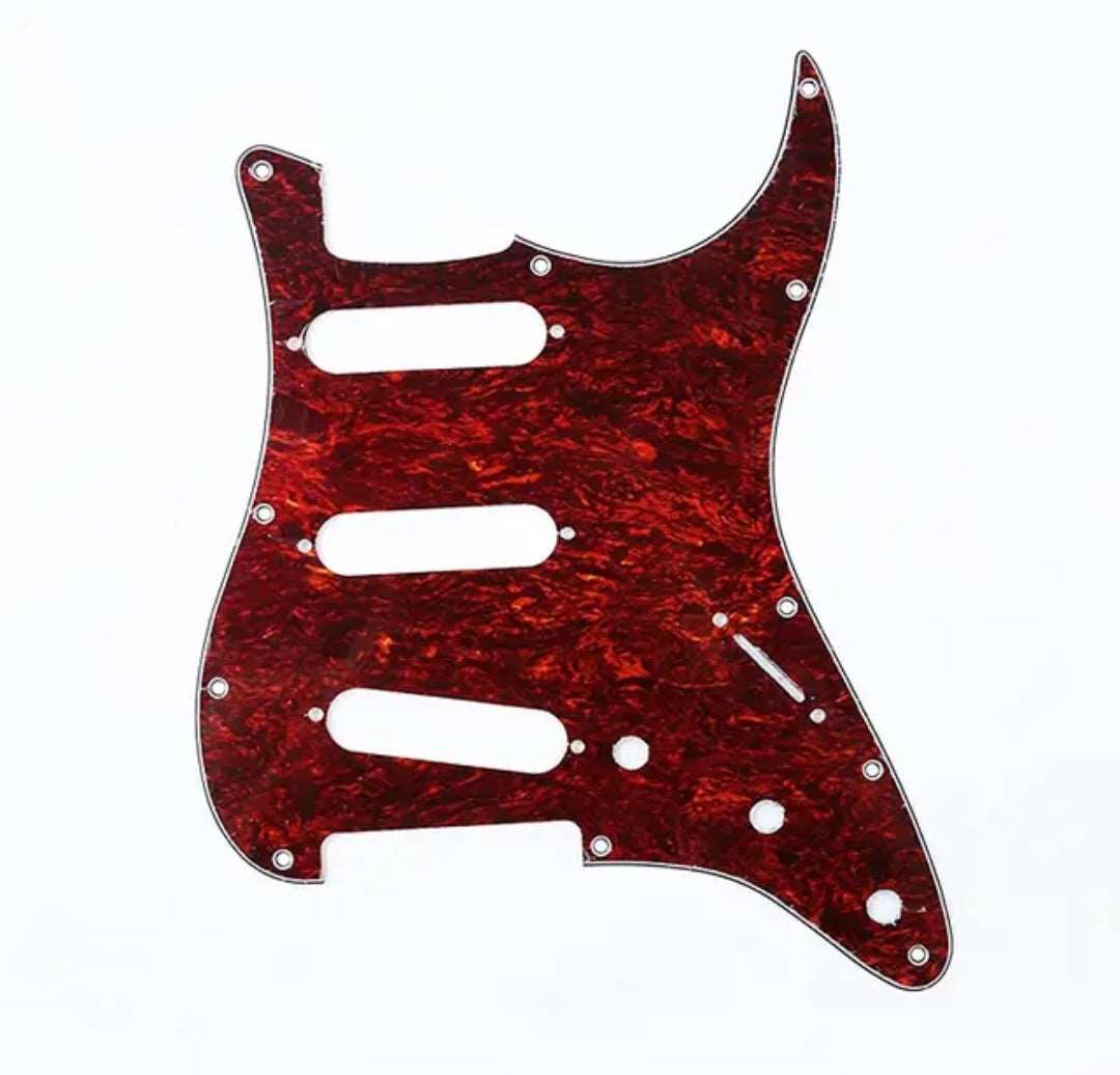 Stratocaster sss 4ply red tortoise guitar scratch plate pickguard – JP ...